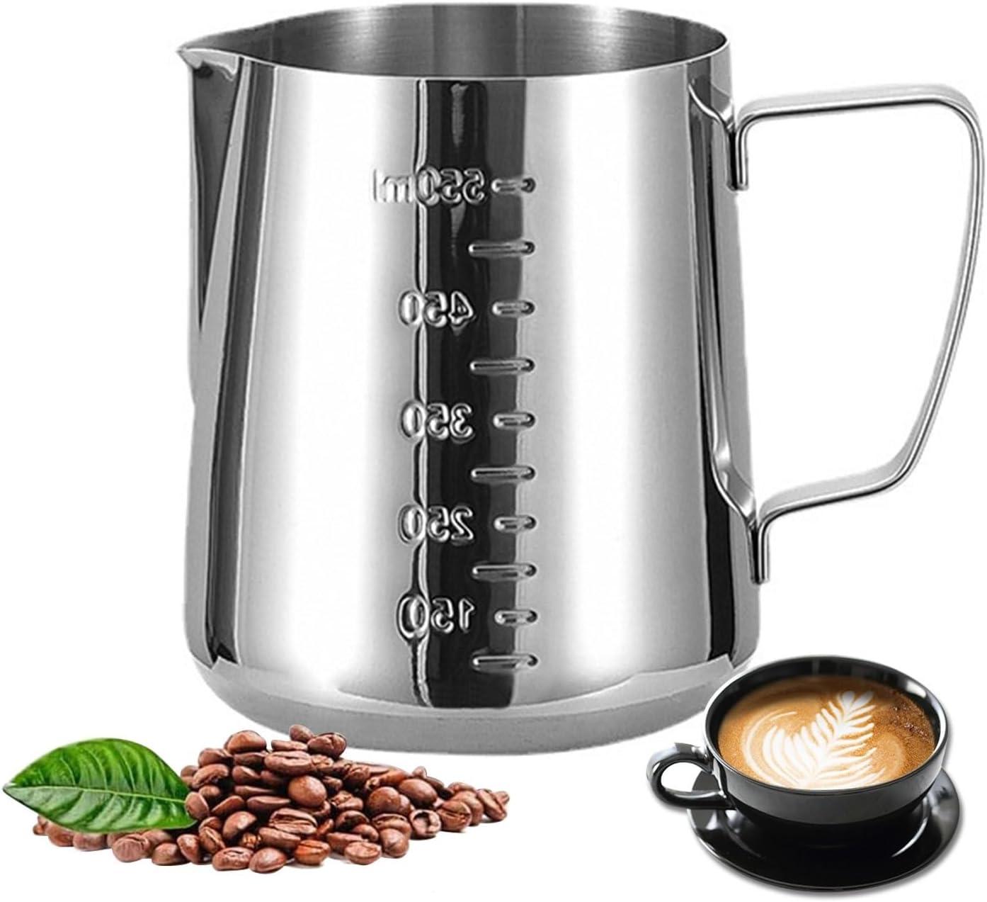 Amazon.com: HAIUWOER Milk Frothing Pitcher Cappuccino Coffee Milk ...