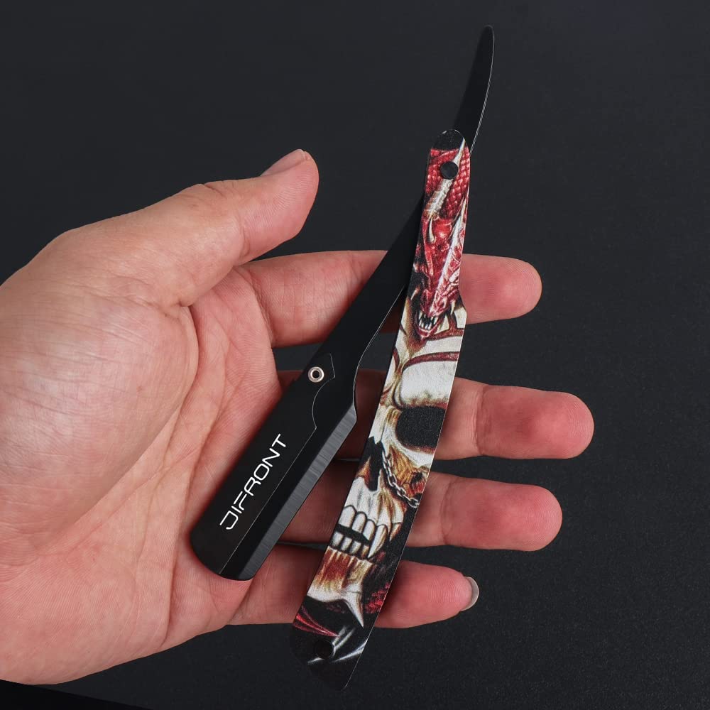 Amazon.com: JIFRONT Professional Straight Edge Razor with 100 Single ...