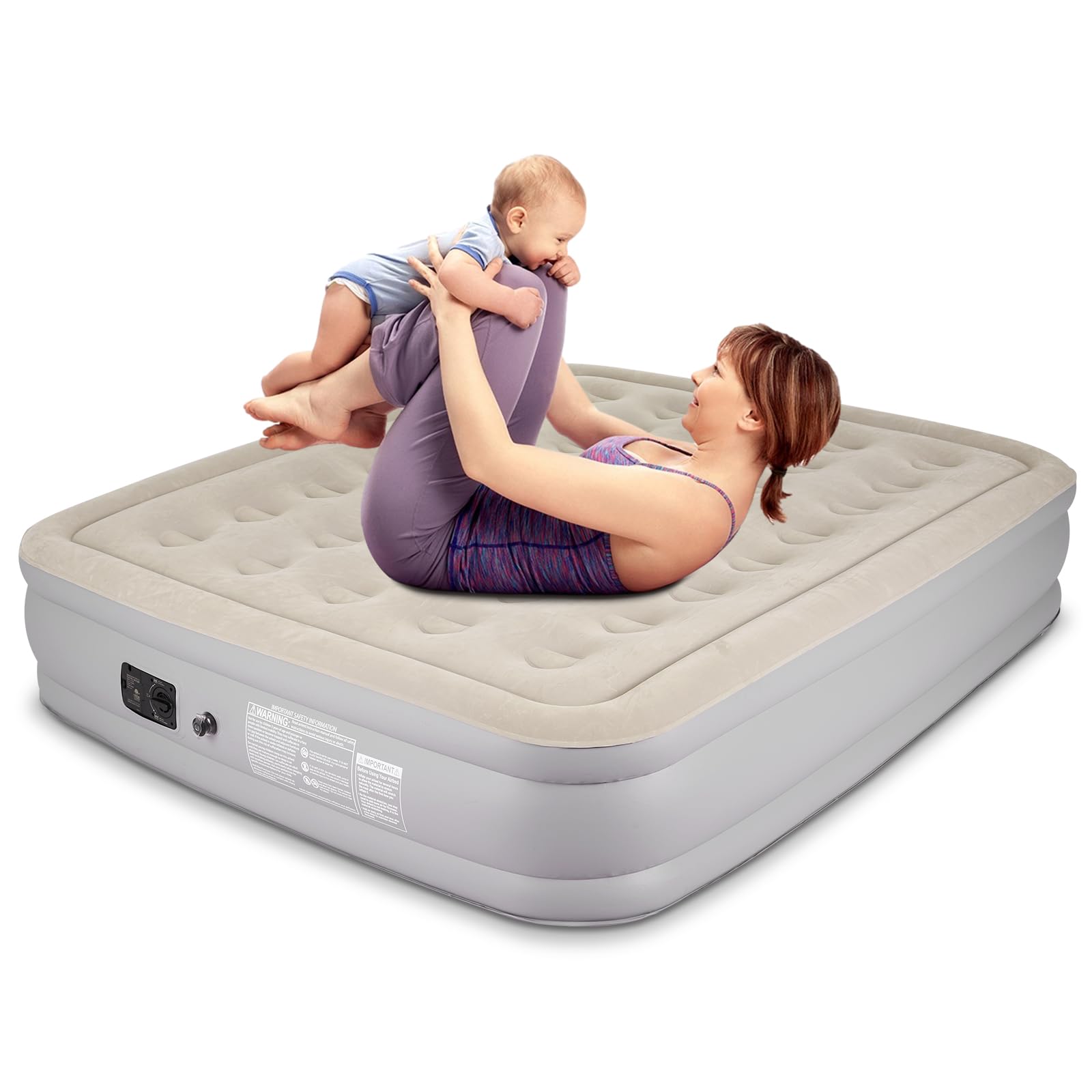 YOMYM Colchon Inflables Matrimonial, Cama Inflable Automatica con Bomba ...