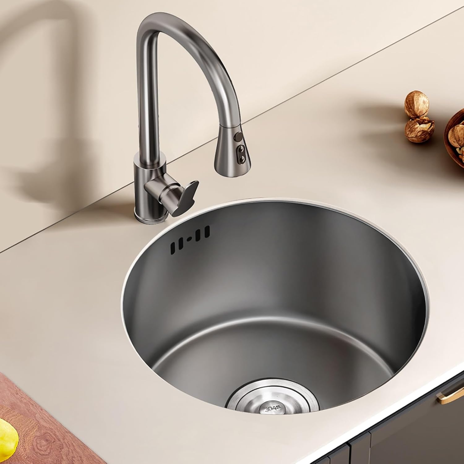 Kitchen sink, round undermount sink, bar sink, laundry sink washbasin ...