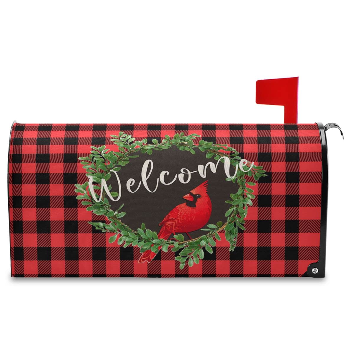 Amazon.com: Welcome Winter Cardinal Birds Magnetic Mailbox Cover ...