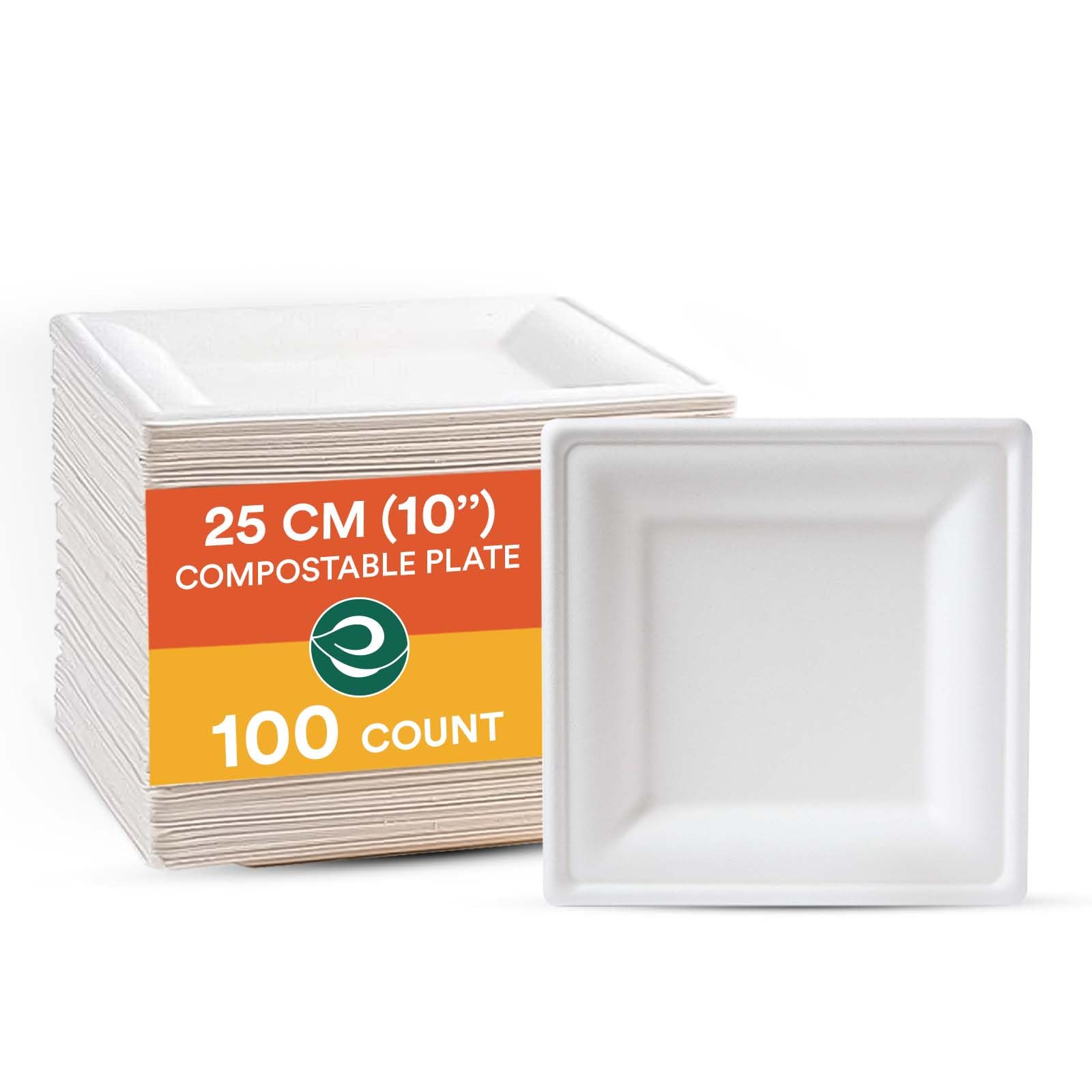 Snapklik.com : ECO SOUL Compostable Paper Plates 10 Inch