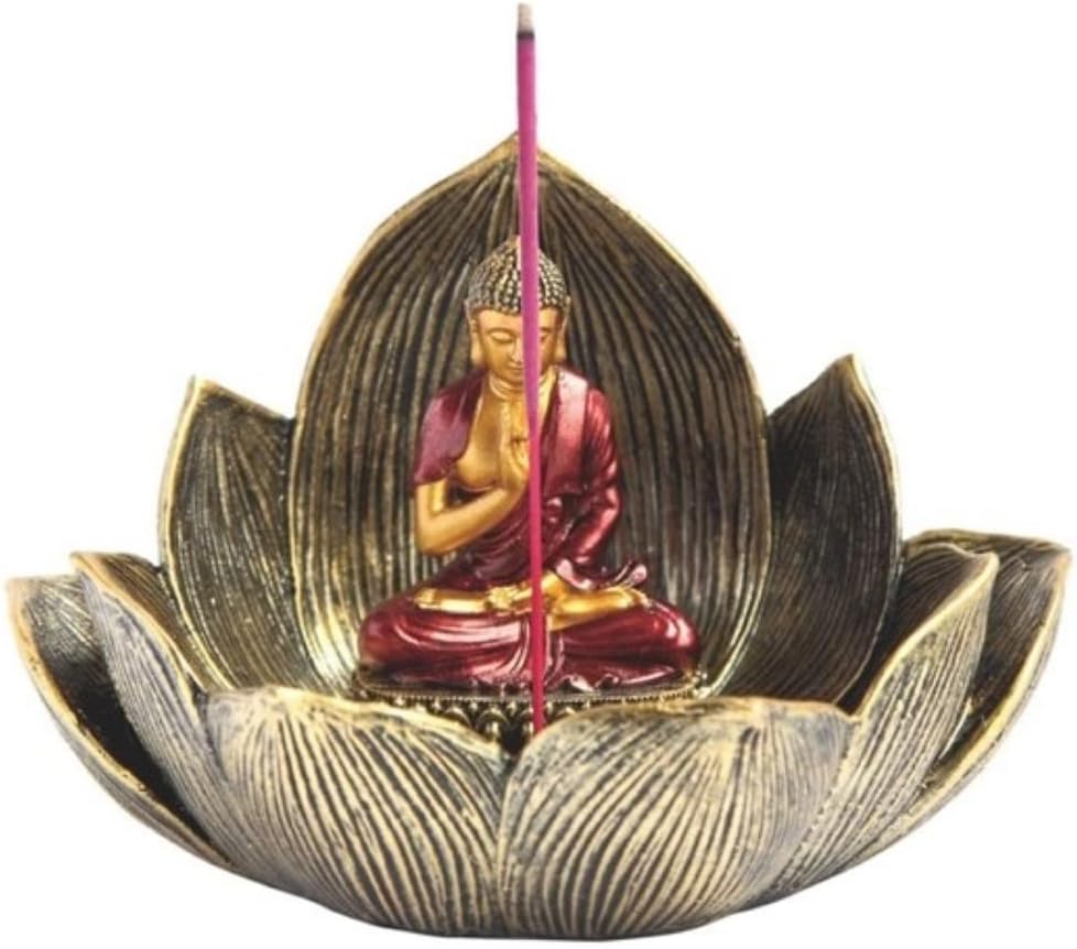 Amazon.com: ICE ARMOR 5.5" W Red Buddha Incense Burner Statue Fantasy ...