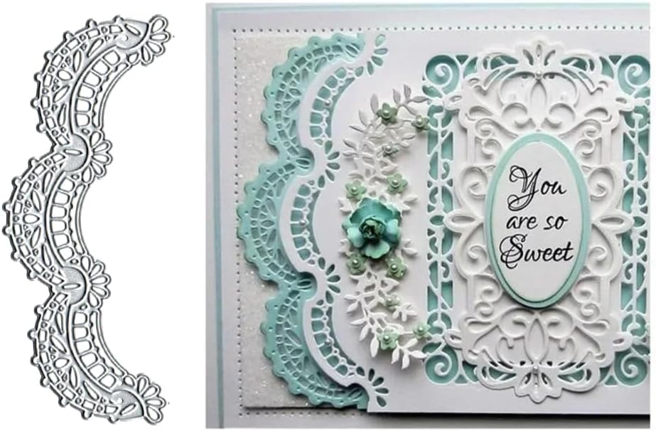 Amazon.com: Wave Lace Edge Border Frame Metal Cutting Die Cuts, Edge ...
