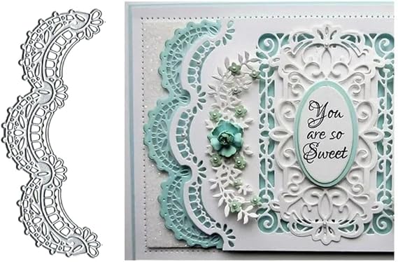 Amazon.com: Wave Lace Edge Border Frame Metal Cutting Die Cuts, Edge ...