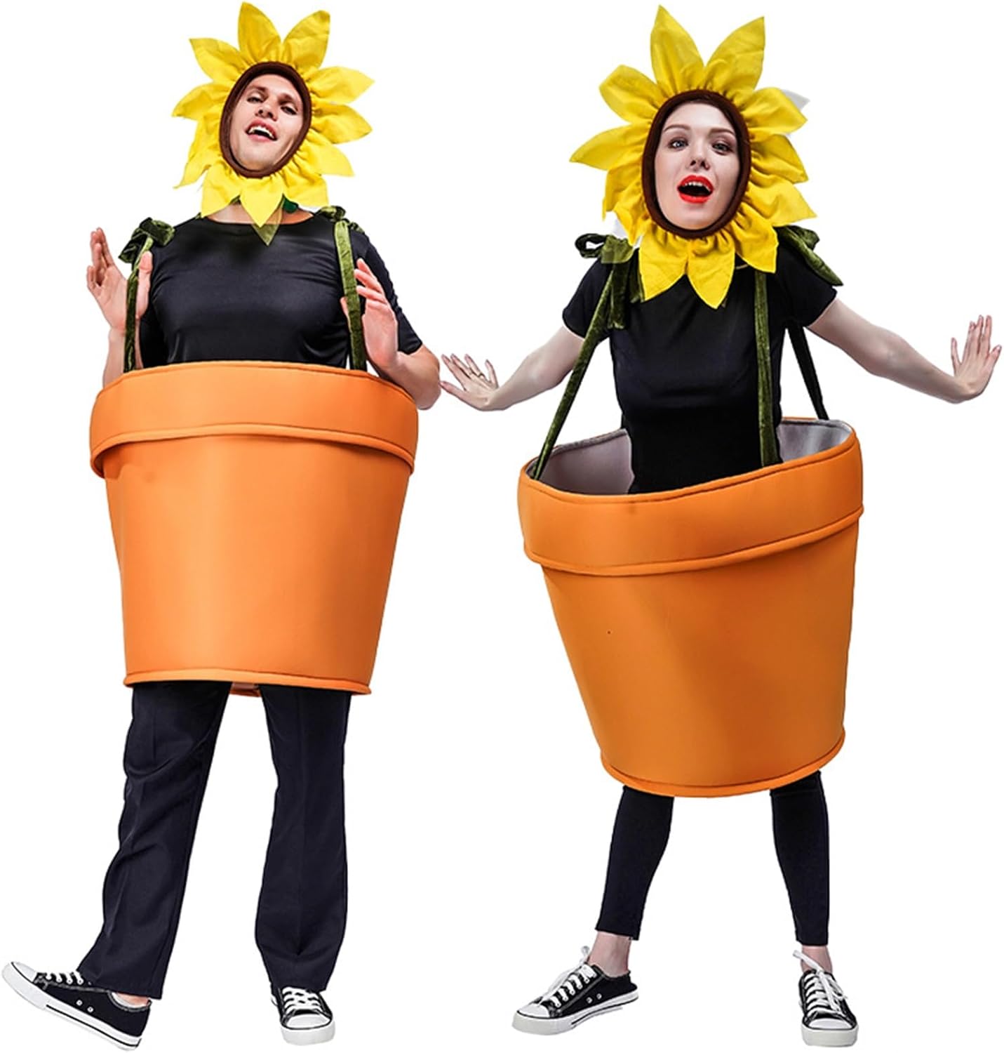 Amazon.com: PMIYS Women Halloween Flower Pot Costume Sunflower Costume ...