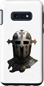 Amazon.co.jp: Galaxy S10e Knights Templar Helmet Deus Vult Medieval ...