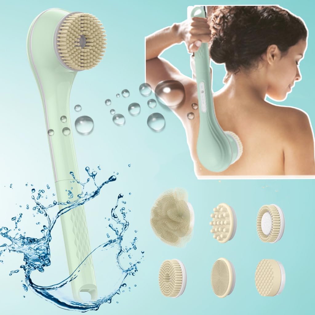 Amazon.com : TZEXTZE Electric Body Brush Back Scrubber with Long Handle ...