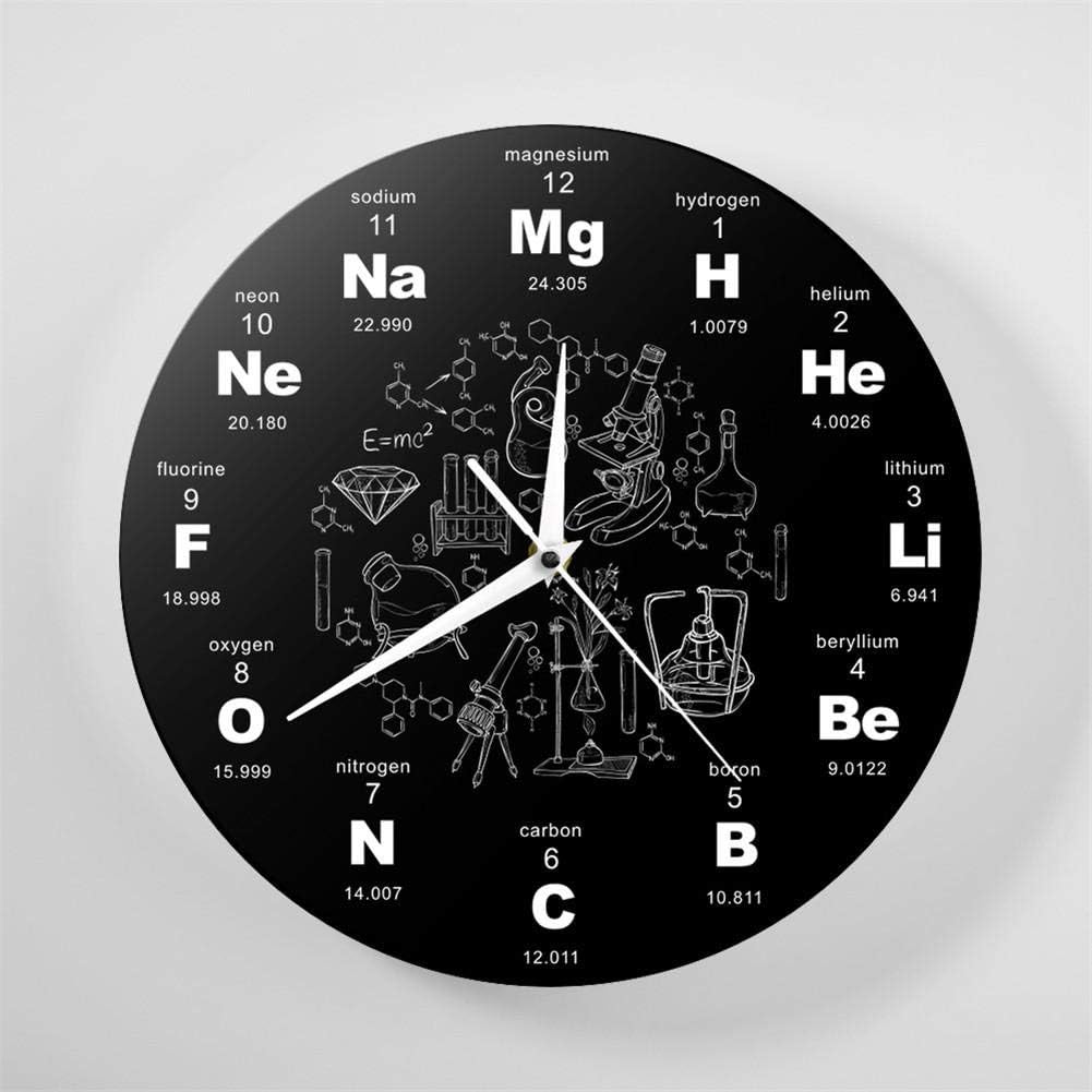 Chemical Symbols Wall Clock,Modern Design Chemistry Science Periodic ...