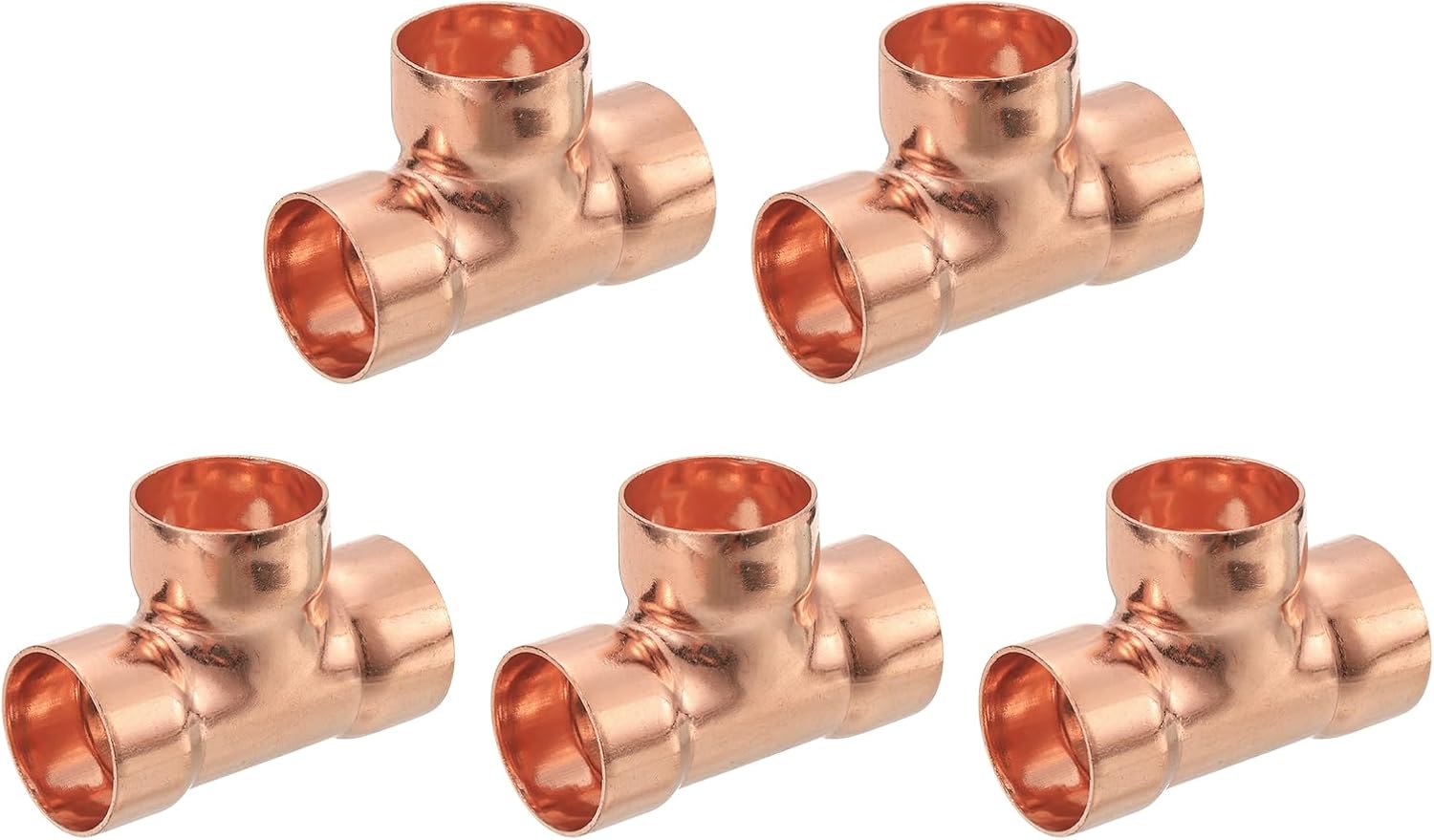 Amazon.com: uxcell 1-inch x 1-inch x 1-inch Copper Reducing Tee Copper ...