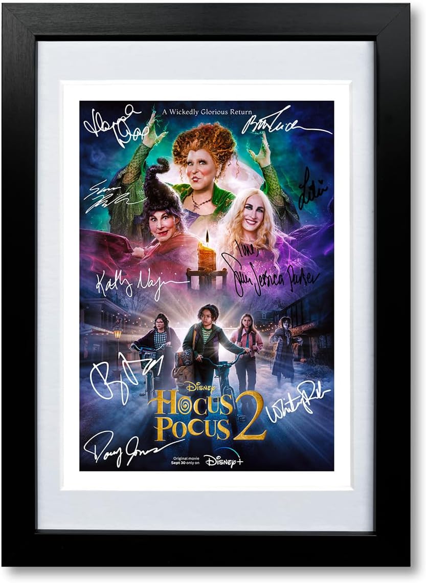 Hocus Pocus 2 Cast Signed Movie Poster Autograph A4 Photo Print Framed ...