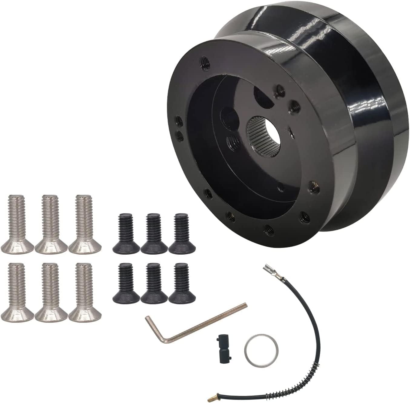 Amazon.com: 3-Hole Matte Black Hub Adapter Installation Kit For ...