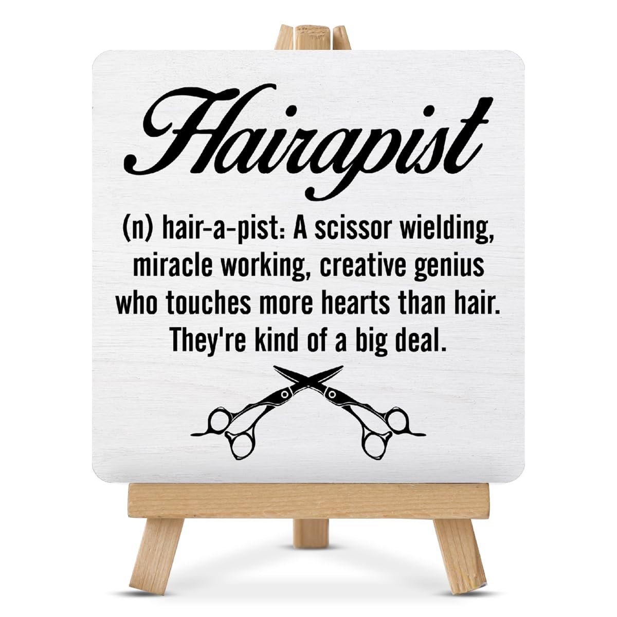 Amazon.com: Salon Decor Hairstylist Gifts Rustic Hairapist Definition ...
