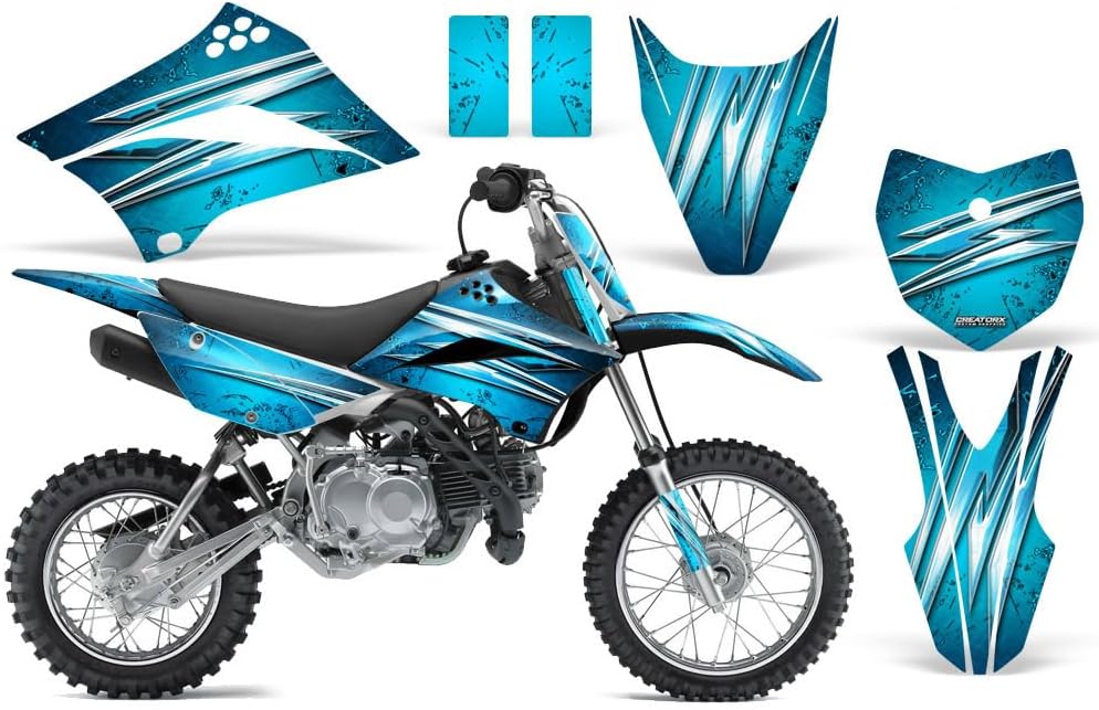 Amazon.com: CreatorX Graphics Kit Decals Stickers for Kawasaki KLX110L ...