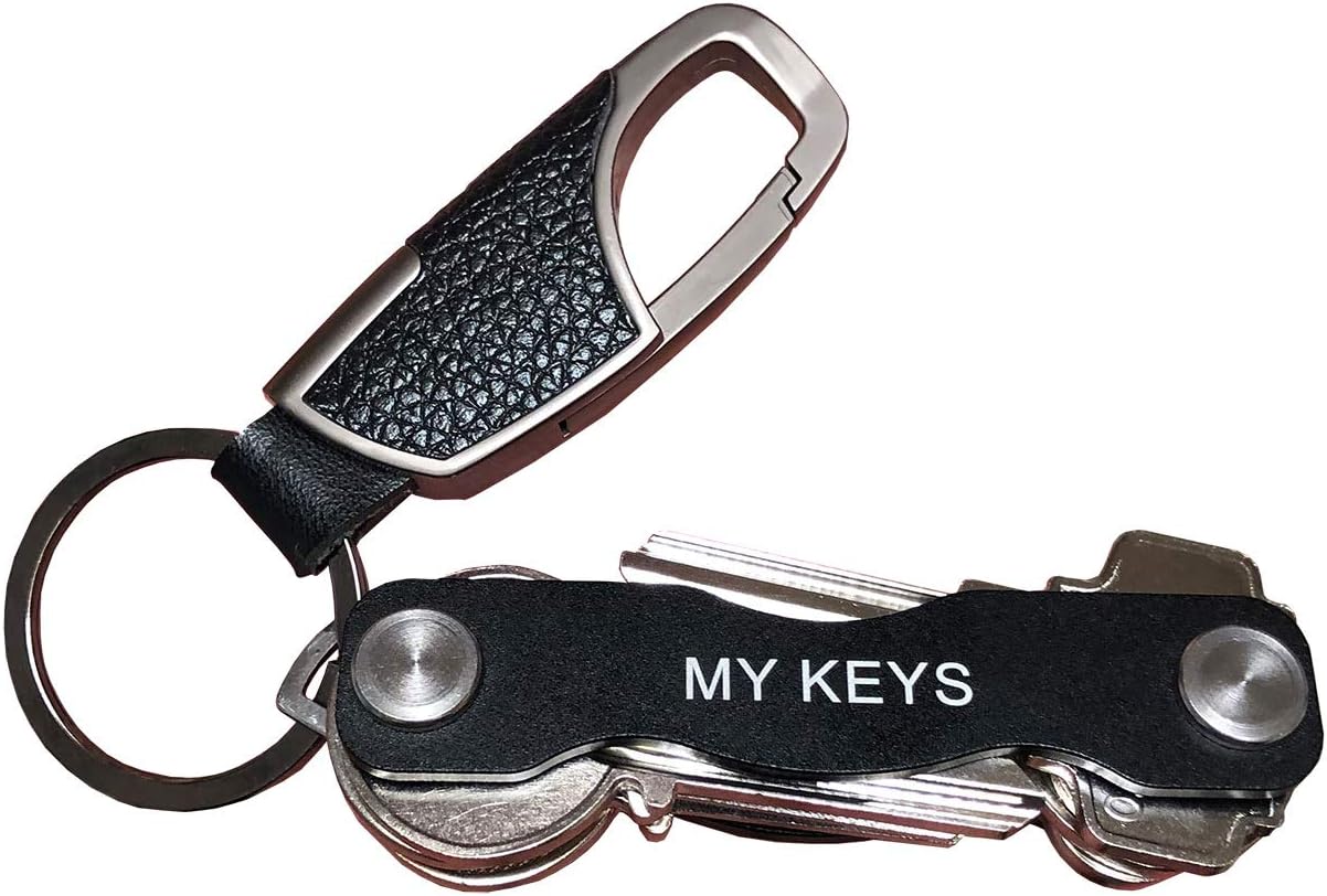 Smart Compact Key Holder with Keychain Bundle - Key Pocket Organizer ...