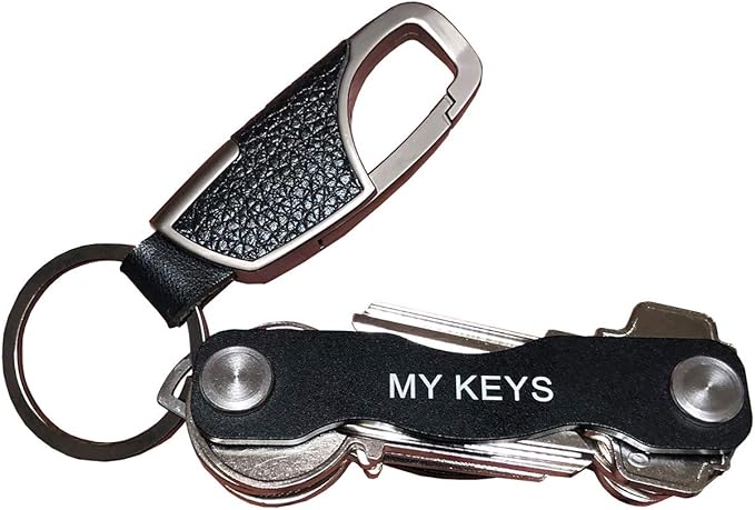 Smart Compact Key Holder with Keychain Bundle - Key Pocket Organizer ...