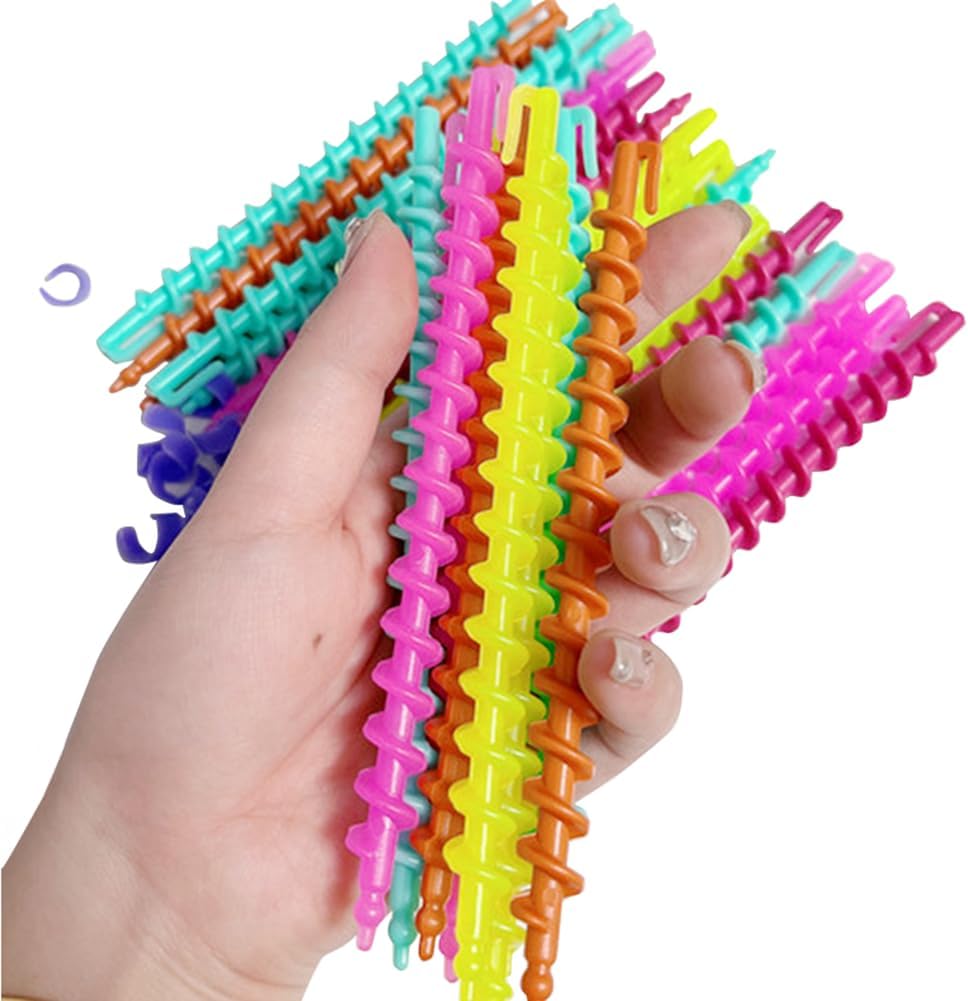 Amazon.com : 40 Pieces Spiral Hair Perm Rod Spiral Rod Plastic Long ...