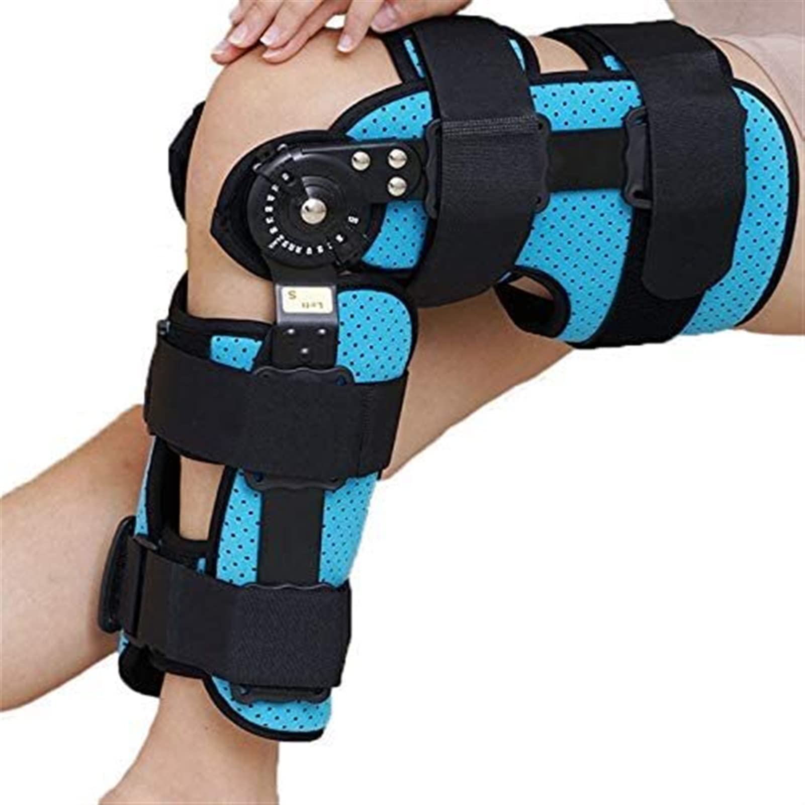Buy Unisex Universal Hinged Knee Brace Adjustable Leg Stabilizer Post ...