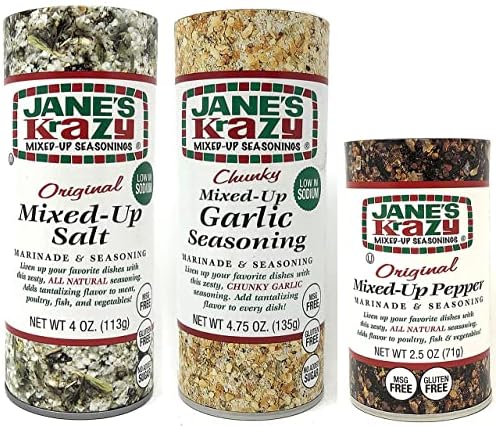 Amazon.com : Jane's Krazy Mixed Up Salt, 4 Ounce : Mixed Spices And ...