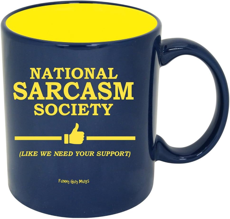Amazon.com: Funny Guy Mugs National Sarcasm Society Ceramic Coffee Mug ...