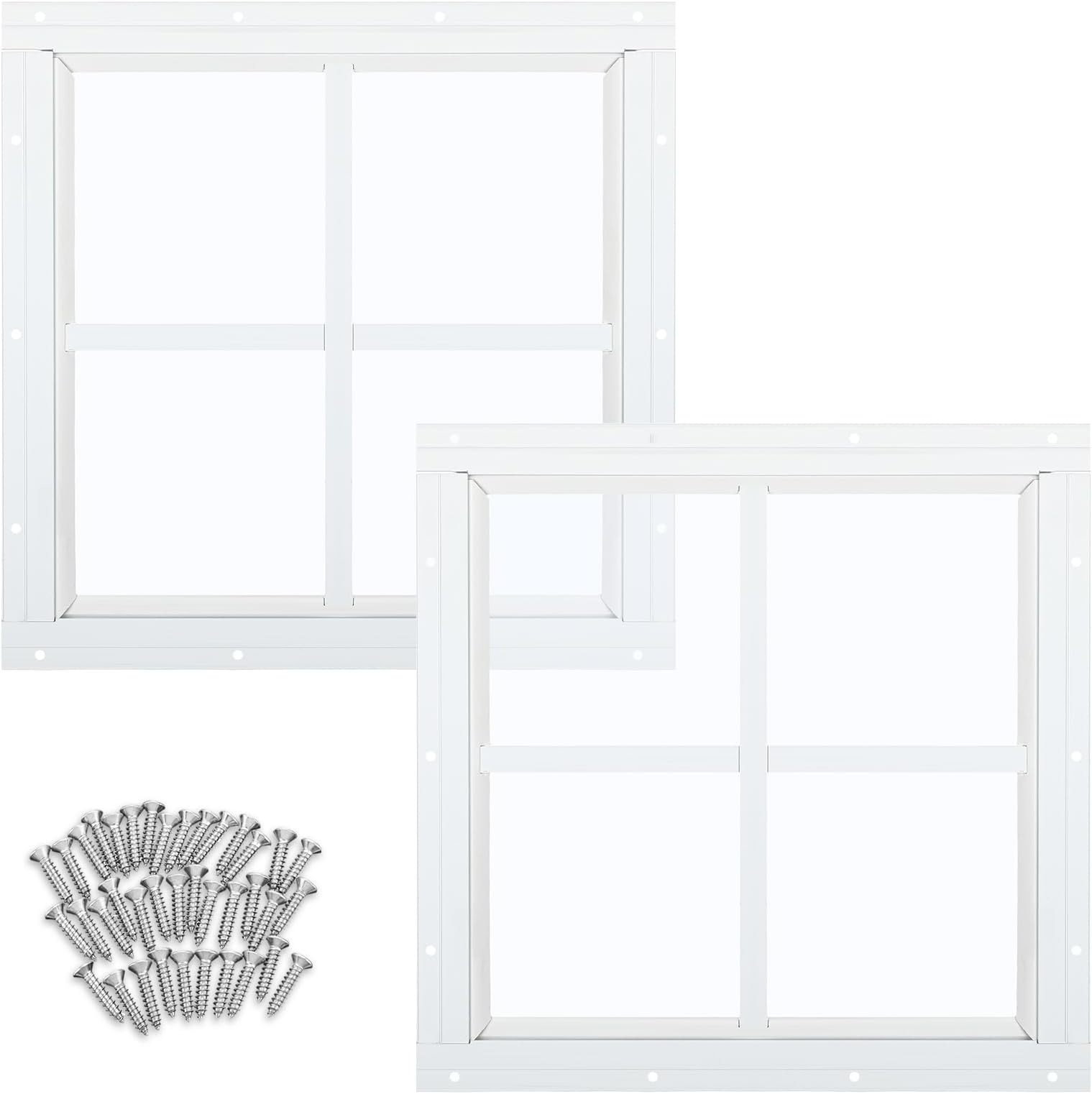 Amazon.com : Shed Windows and More 12" x 12" White Flush Mount Shed ...