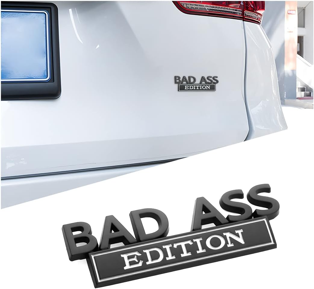 Amazon.com: Car Bad Ass Edition Emblem, 3D Fender Badge Decal Car ...