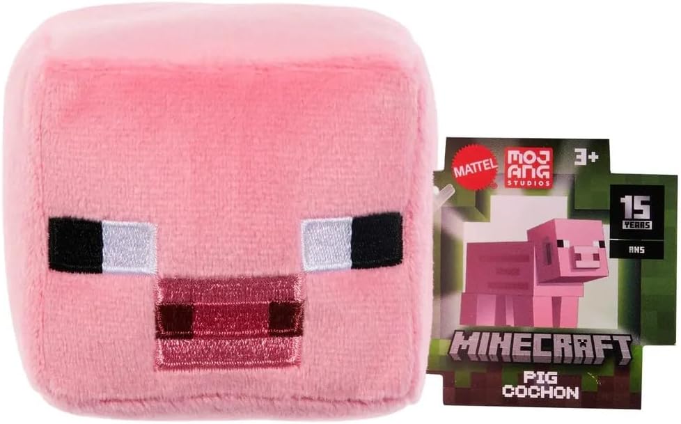 Amazon.com: Minecraft 3-inch Block Plush Pig : Toys & Games