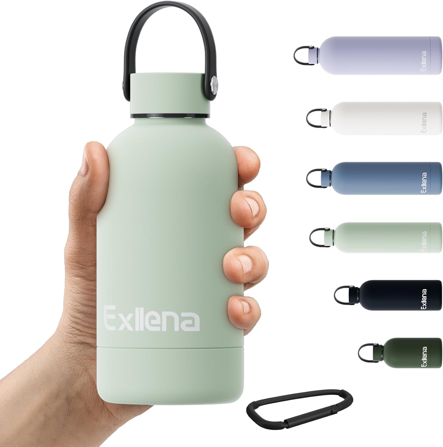 Amazon.com: Exllena Small Water Bottles 12 oz with Handle Lid and ...