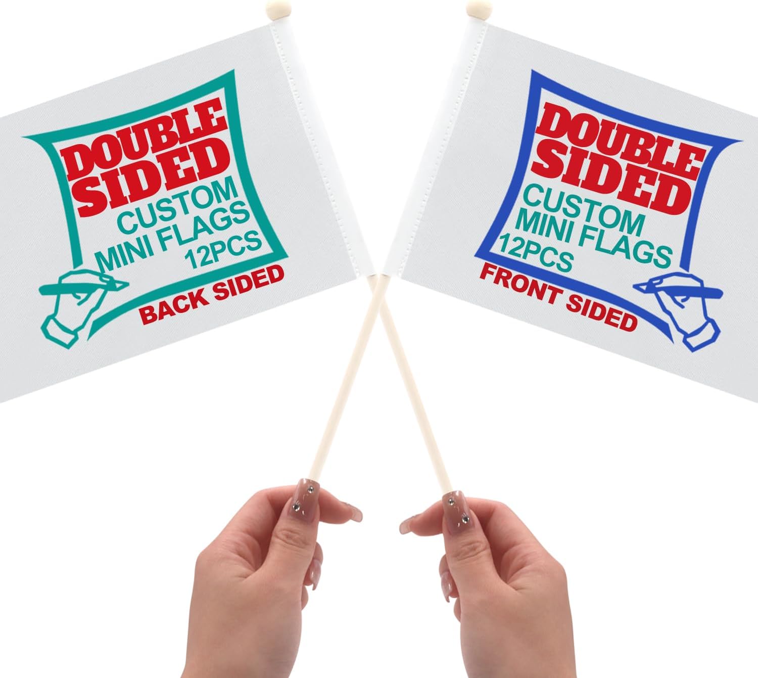 Amazon.com : Anley Double Sided Custom Mini Stick Flag 4X6 IN - Fade ...
