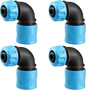 4Pcs Sturdy ABS 90 Degree Hose Angled Adapters Quick Connection ...