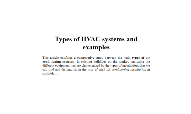 Types of HVAC systems and examples - App on Amazon Appstore