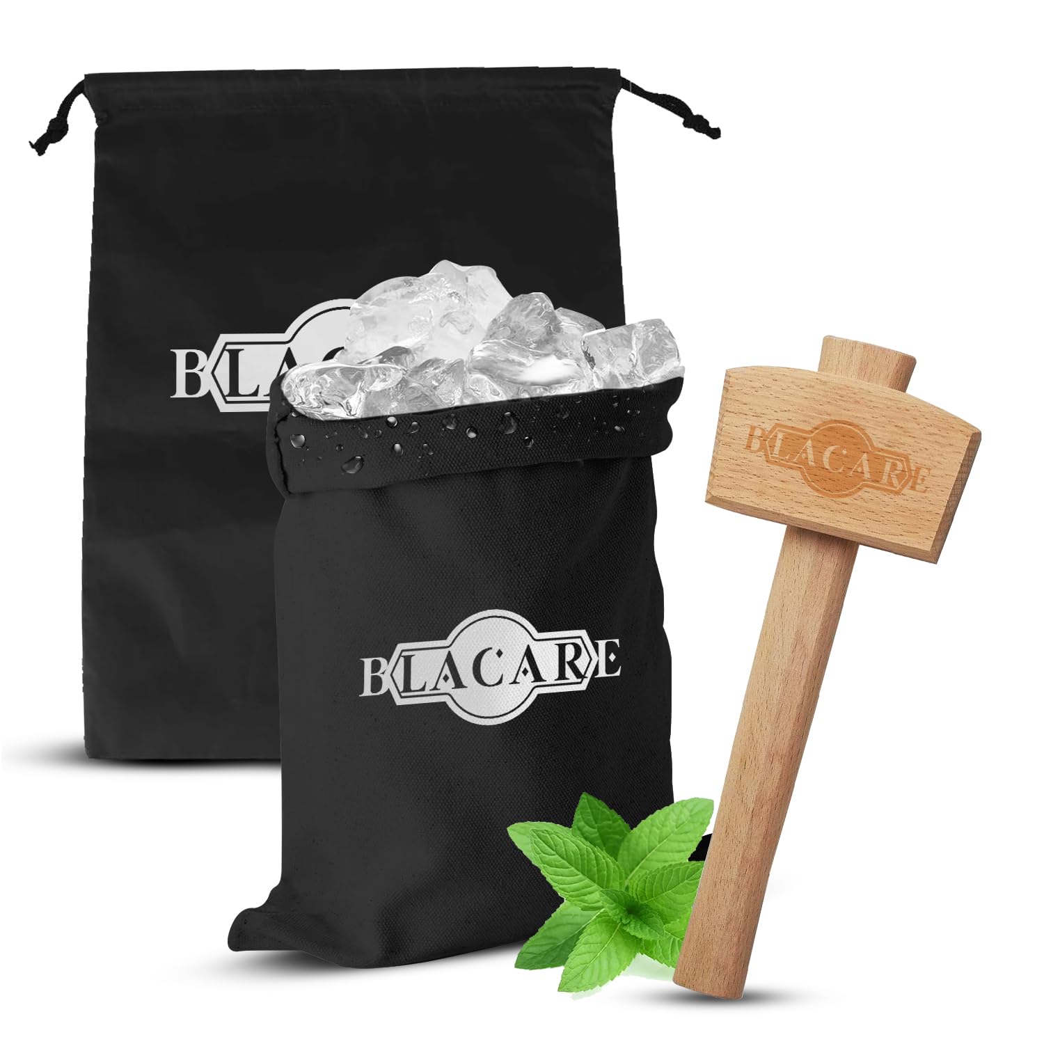 Amazon.com | Blacare Lewis Bag and Ice Mallet Set - Reusable Canvas Ice ...