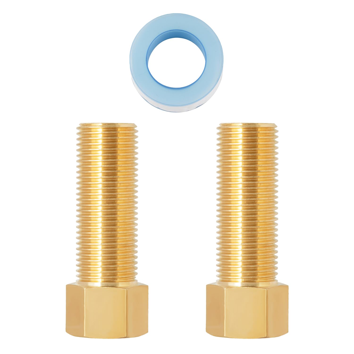 Amazon.com: SUNGATOR 1/2'' Male to Female Brass Pipe Extension Fittings ...