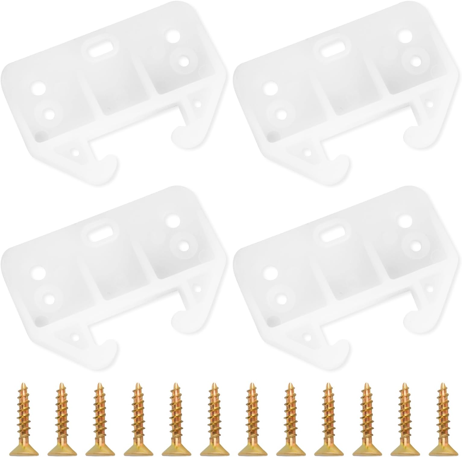 Plastic Drawer Track Rail Guide Brackets - 6 Set Slider Guides Repair ...