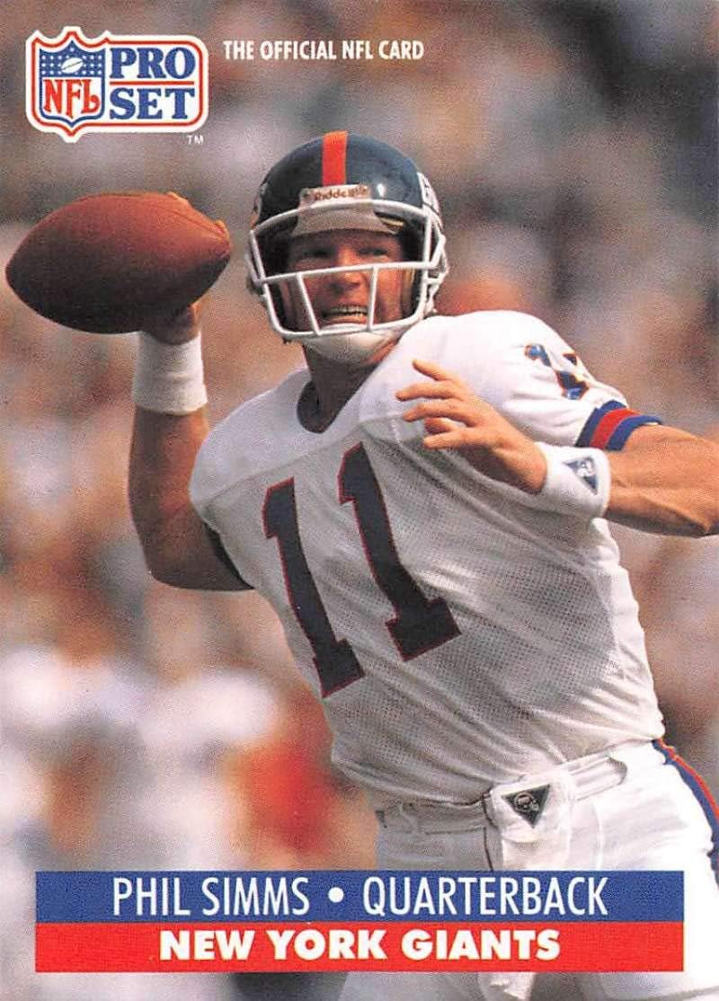 Amazon.com: 1991 Pro Set Football Card #601 Phil Simms New York Giants ...