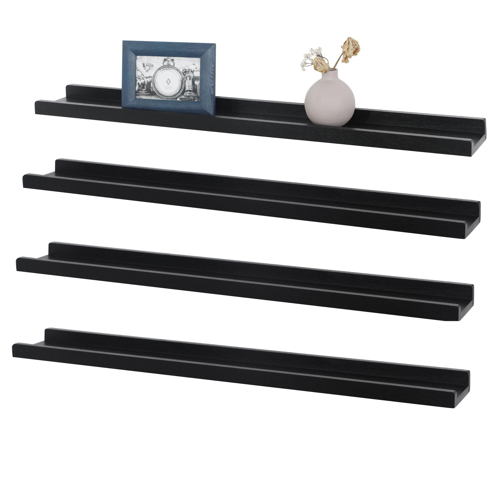 Amazon.com: MITREL Picture Shelf with Ledge,Long Floating Shelves for ...
