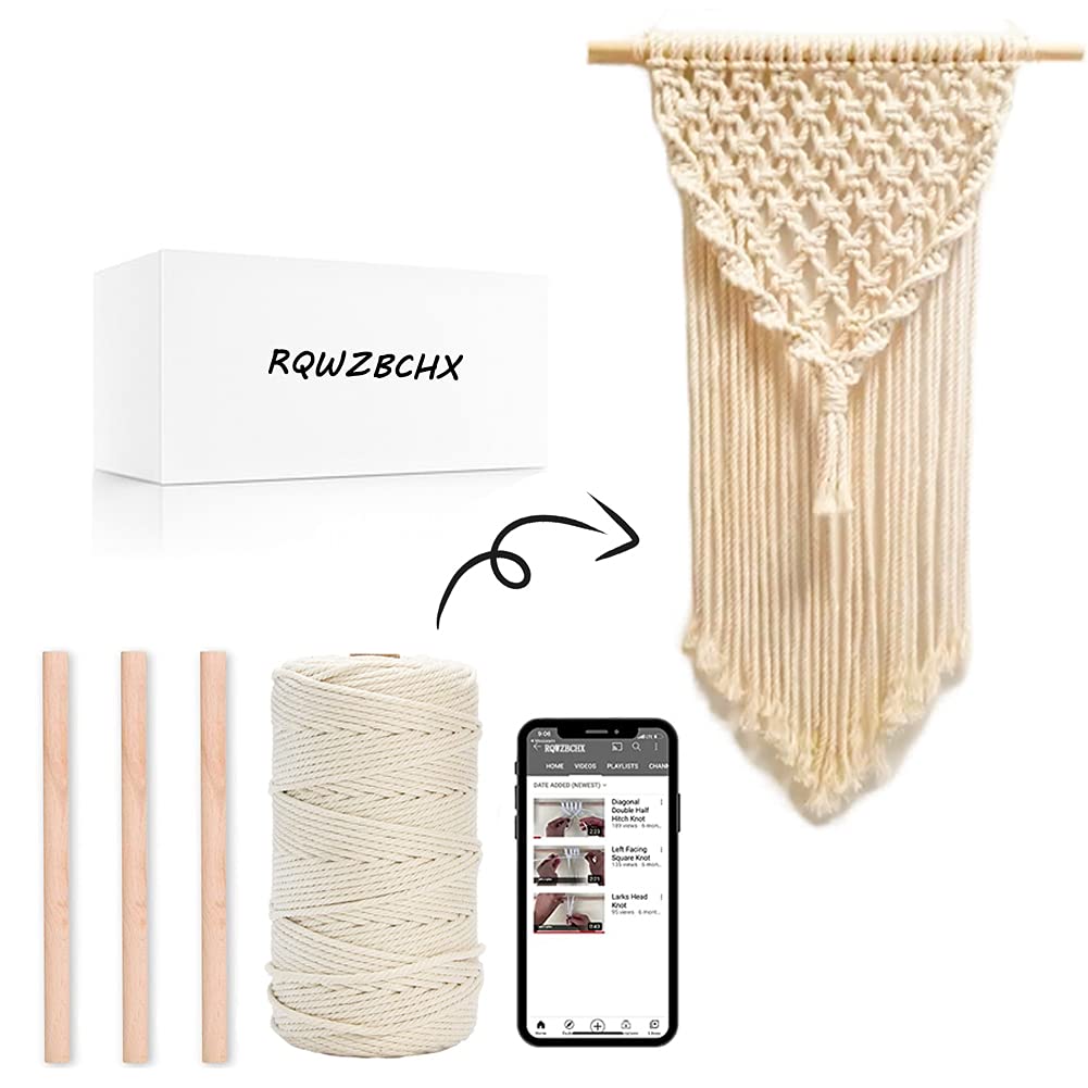 Buy Macrame Kit-White Edition-3 DIY Macrame Kits for Adult Beginners ...