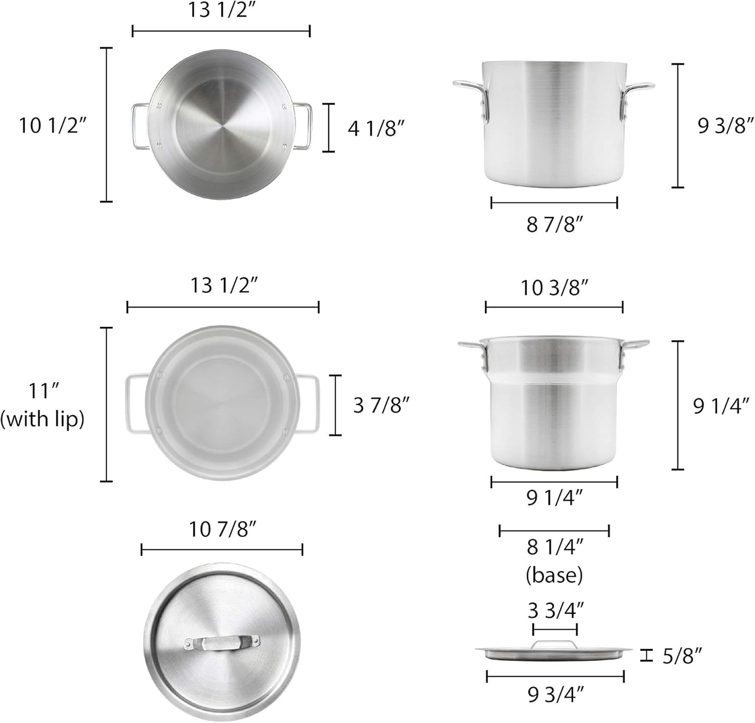 Snapklik.com : TrueCraftware- 12 Qt. Double Boiler Pot Aluminum