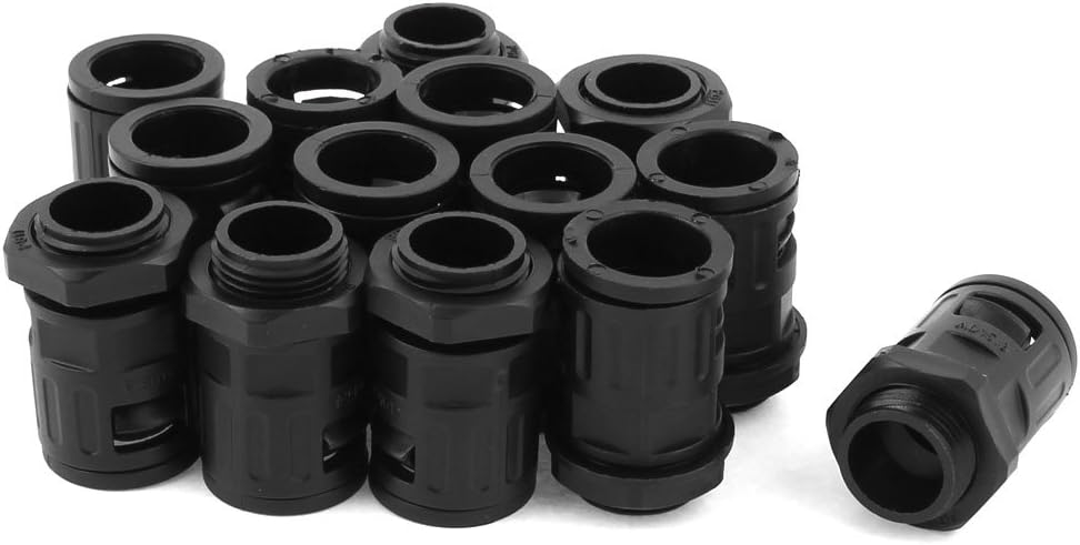 uxcell AD15.8 Corrugated Conduit PG11 18mm Quick Connector Pipe Fitting ...