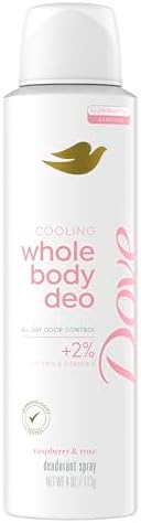 Amazon.com : Dove Whole Body Deodorant Cooling Spray Raspberry & Rose ...