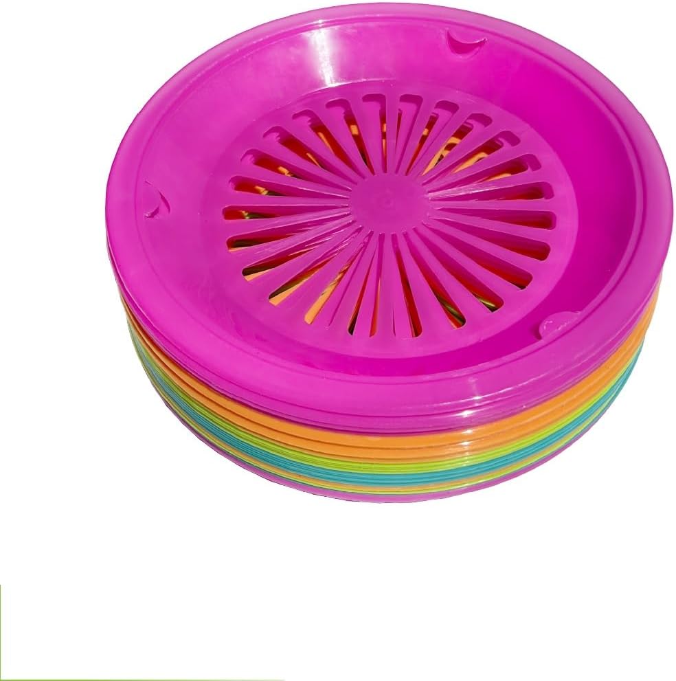 Amazon.com | Trenton Gifts 10-Inch Multi-Colored Reusable Plastic Paper ...