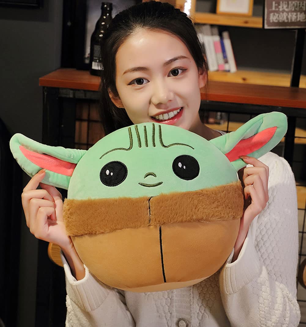 Kawaii Baby Yoda Plush Toy, Grogu Pillow for Kids, Stuffed Hugging Doll ...