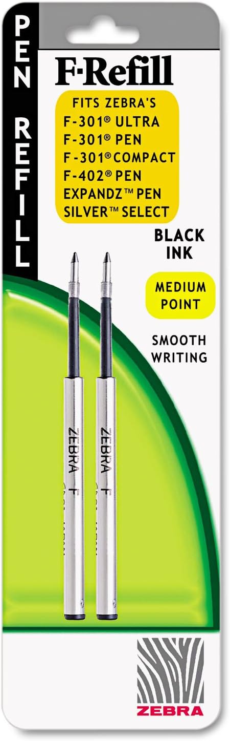 Amazon.com: Zebra 85412 Refill for F-301, F-301 Ultra, F-402, 301A ...