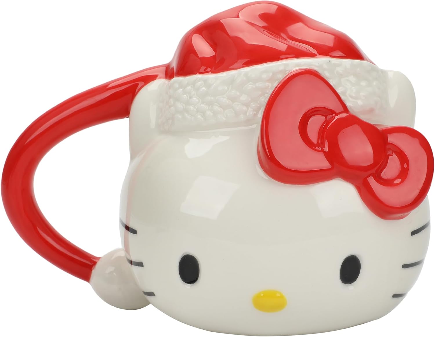 Amazon.com: Bioworld Hello Kitty Santa Hat 16 oz. Ceramic Sculpted ...