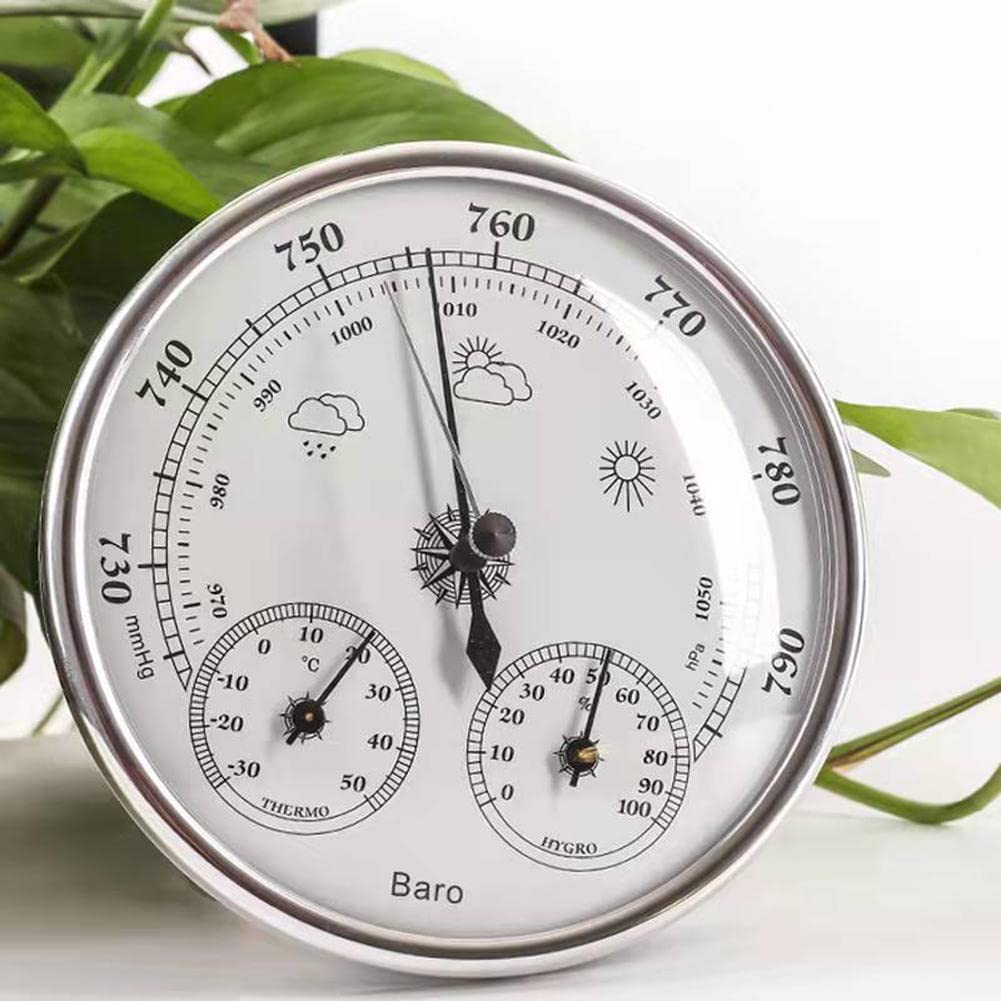 Buy JINYISI Barometer,Wall-ed barometer thermometer hygrometer ...