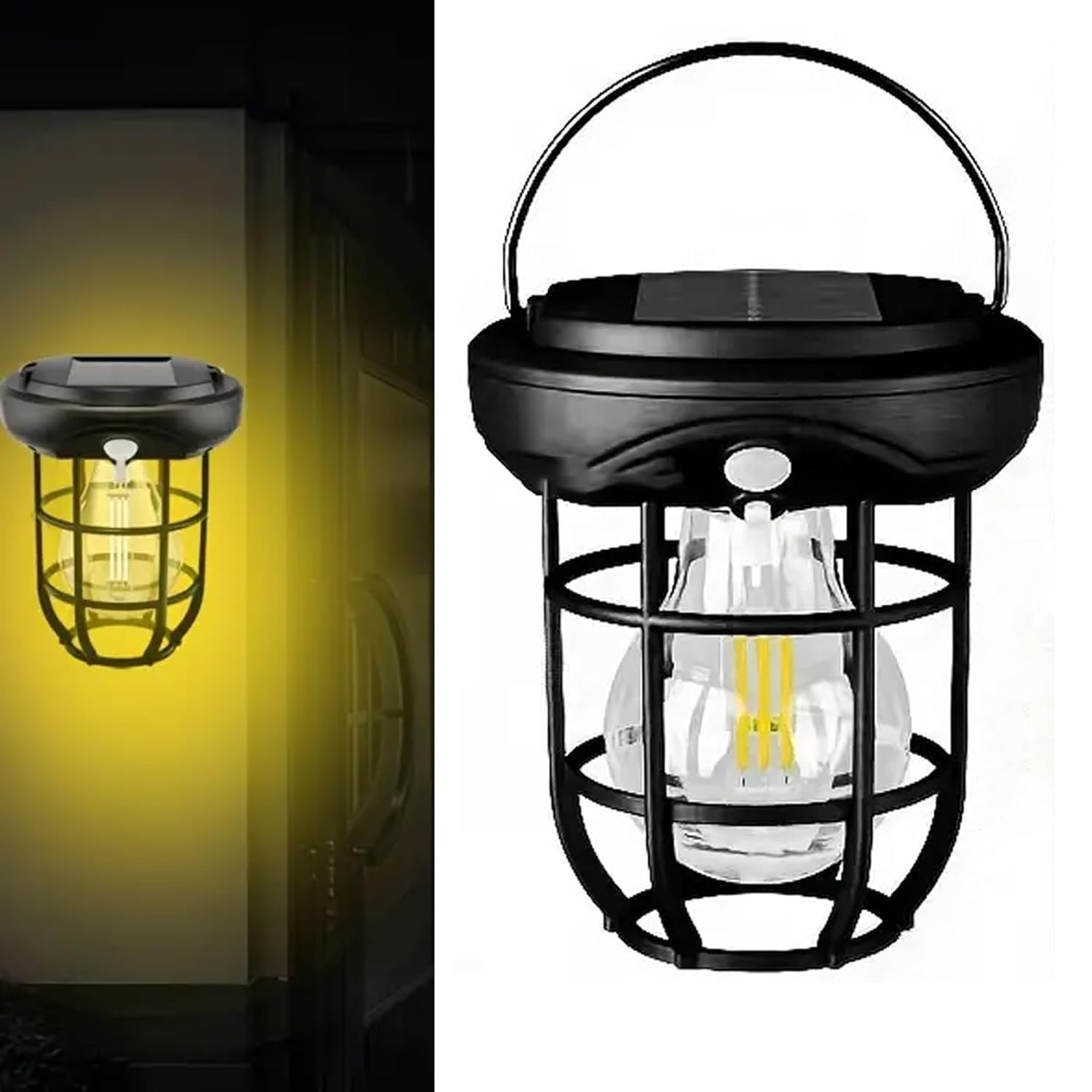 Globex Hanging Solar Wall Lights Outdoor with 3 Lighting Modes & Motion Sensor, Waterproof LED ...