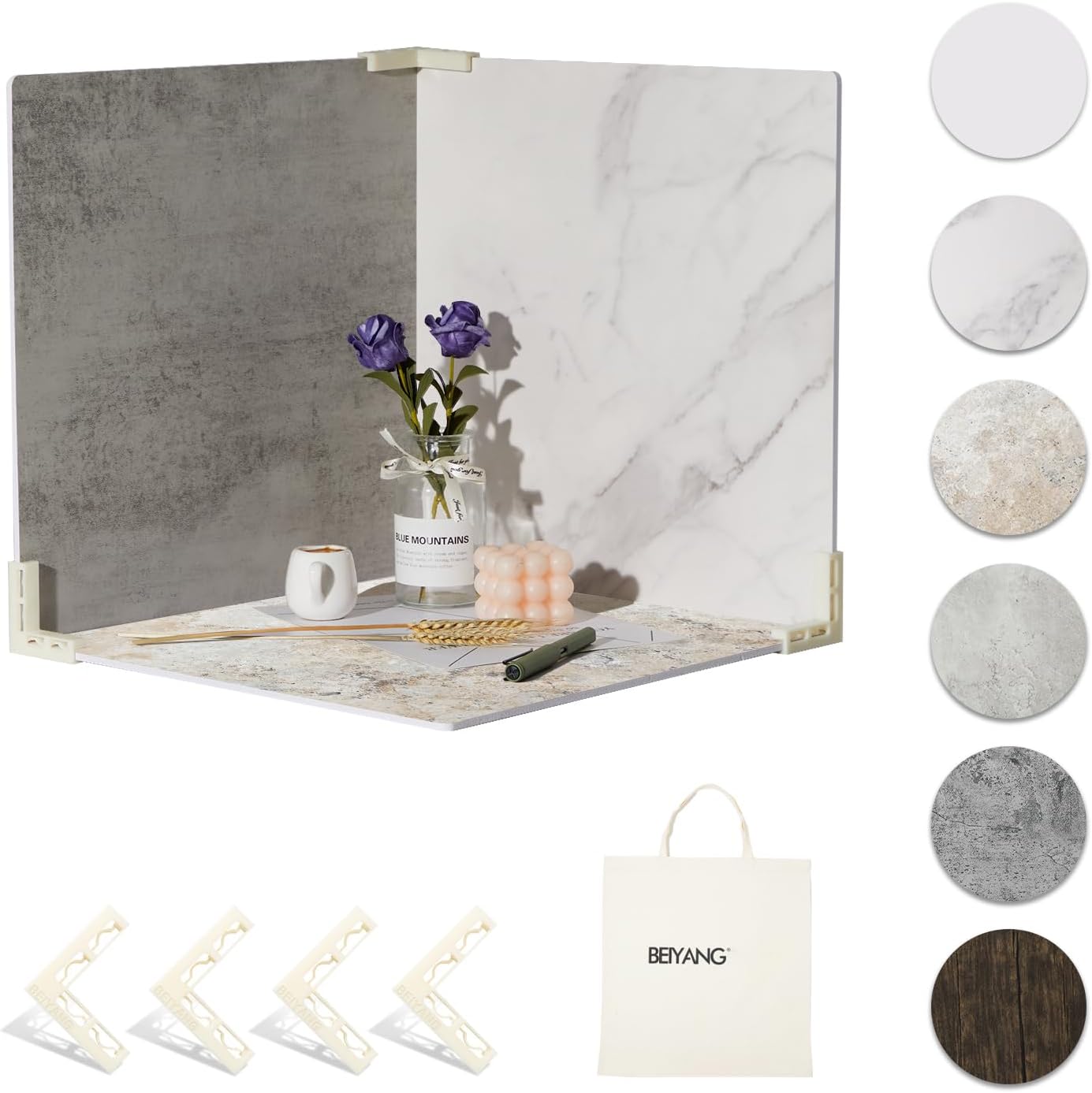 Amazon.com : 10pcs 20patterns Food Background Kit Table Top Product ...