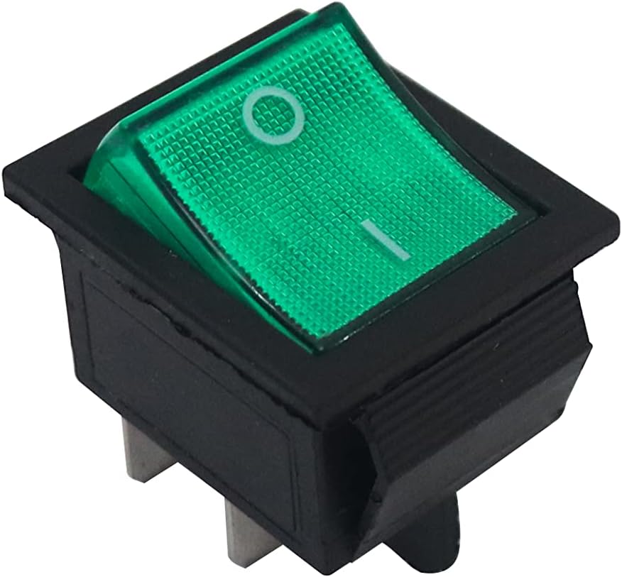 Electronic Spices KCD4 16a 250v Ac Green Color 4 Pin Dpdt Heavy Duty ...