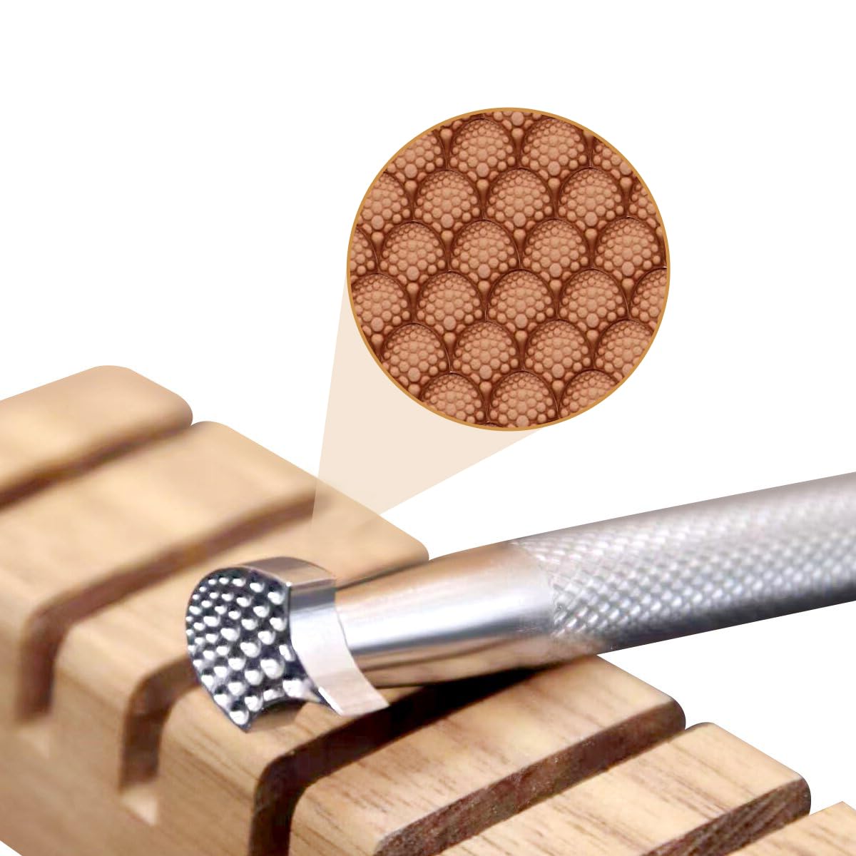 Amazon.com: Leather Craft Stamping Tool,Dragon Scale Pattern Leather ...