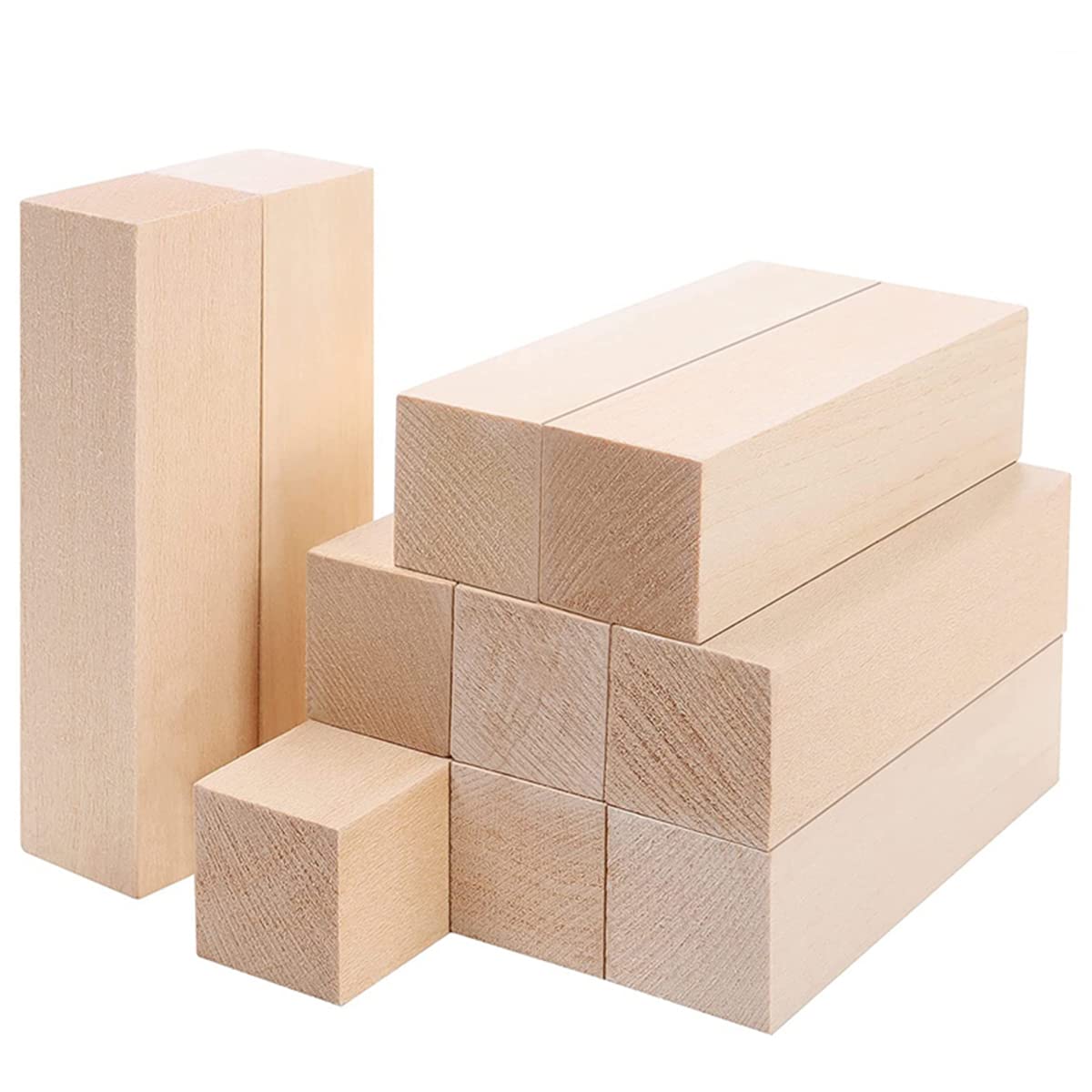 Amazon.com: 30PACK Unfinished Basswood Carving Blocks Kit, 4 x 1 x 1 ...